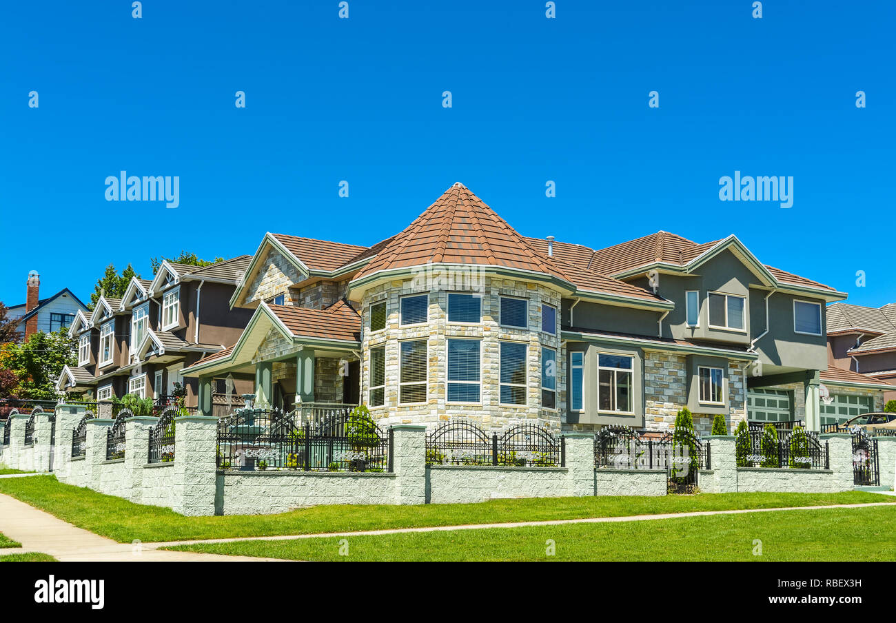 High end custom built luxury house with rotunda in a residential ...