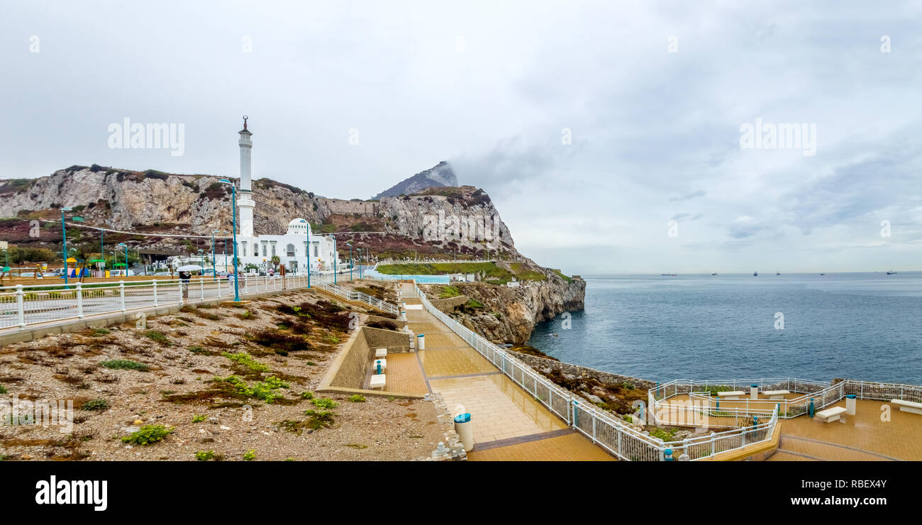 White gibraltar flag hi-res stock photography and images - Alamy