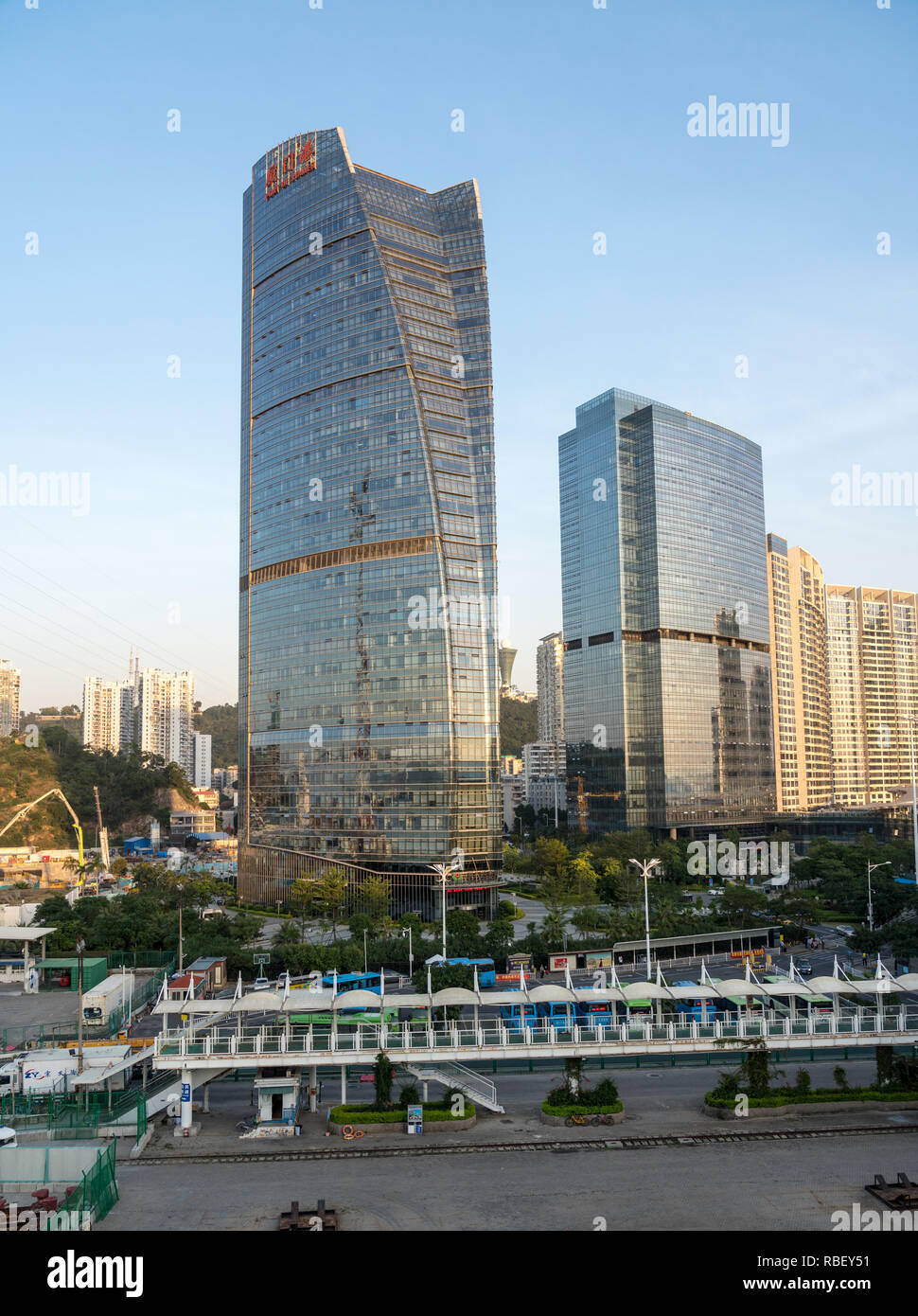 Approaching Port of Xiamen terminal from ocean Stock Photo - Alamy