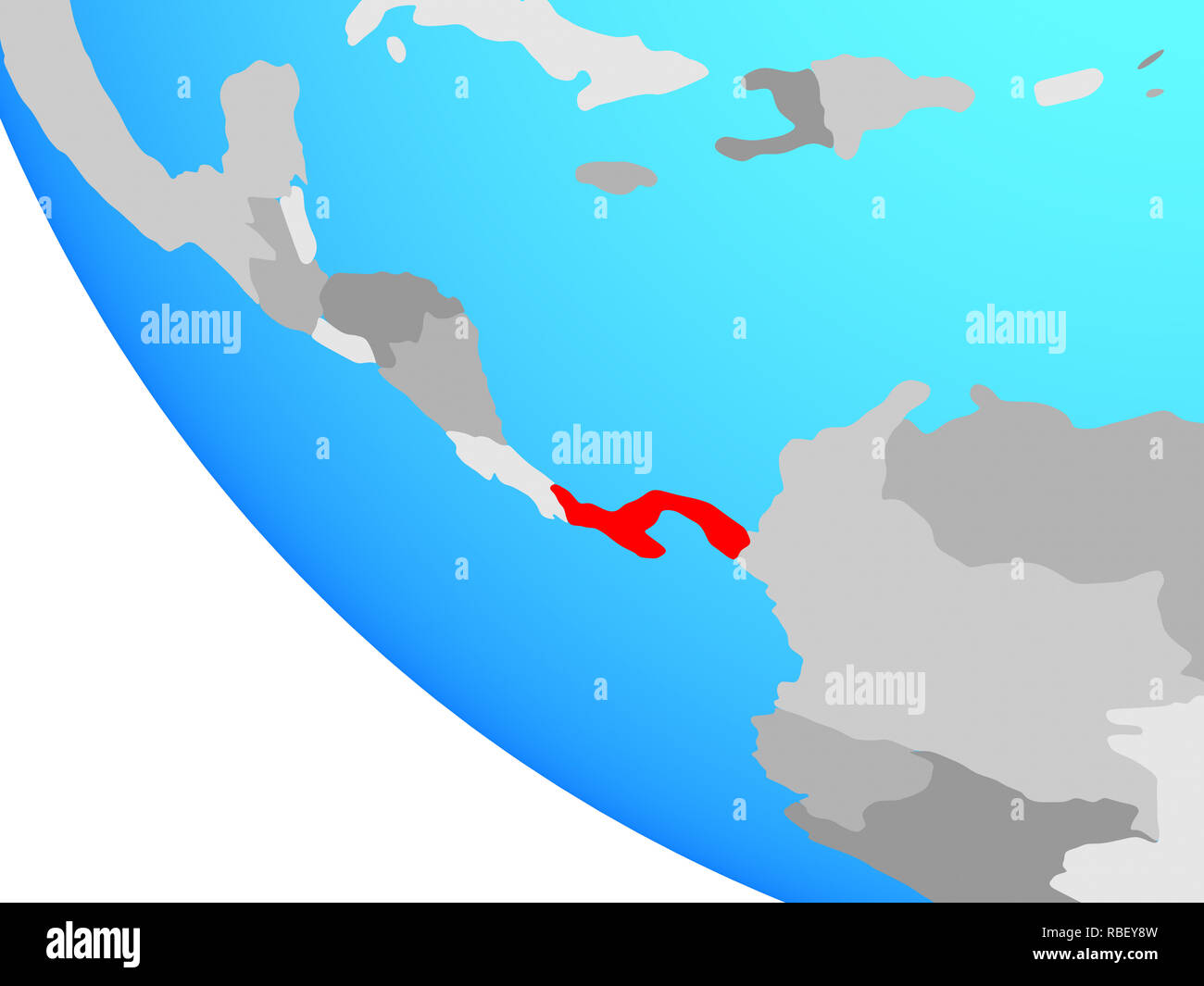 Simple political map panama hi-res stock photography and images - Alamy