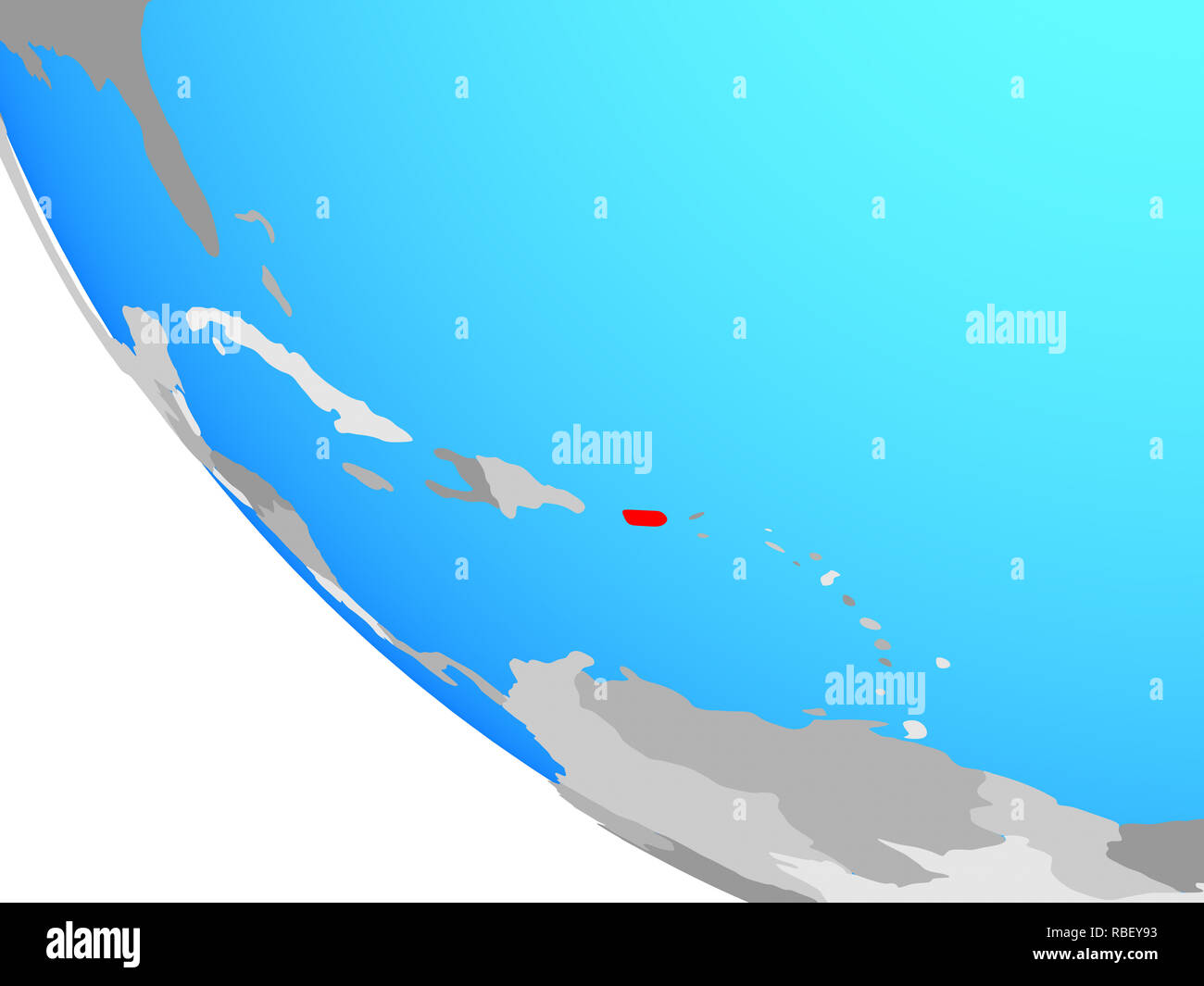 Puerto Rico on simple globe. 3D illustration Stock Photo - Alamy