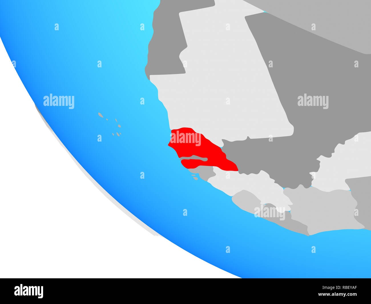 Simple political map senegal hi-res stock photography and images - Alamy