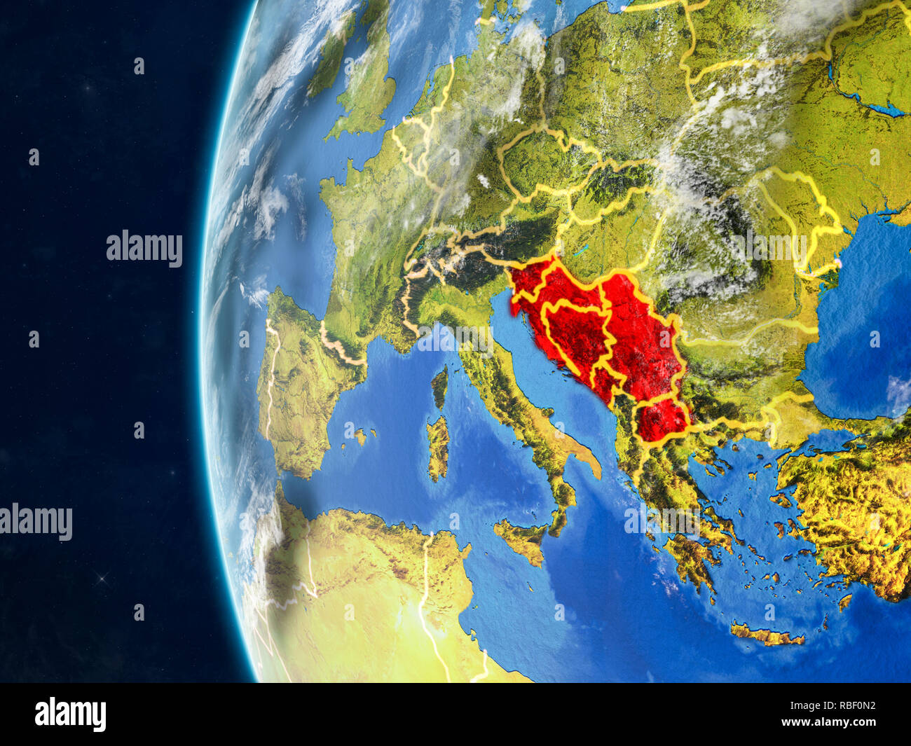 Former yugoslavia map hi-res stock photography and images - Alamy
