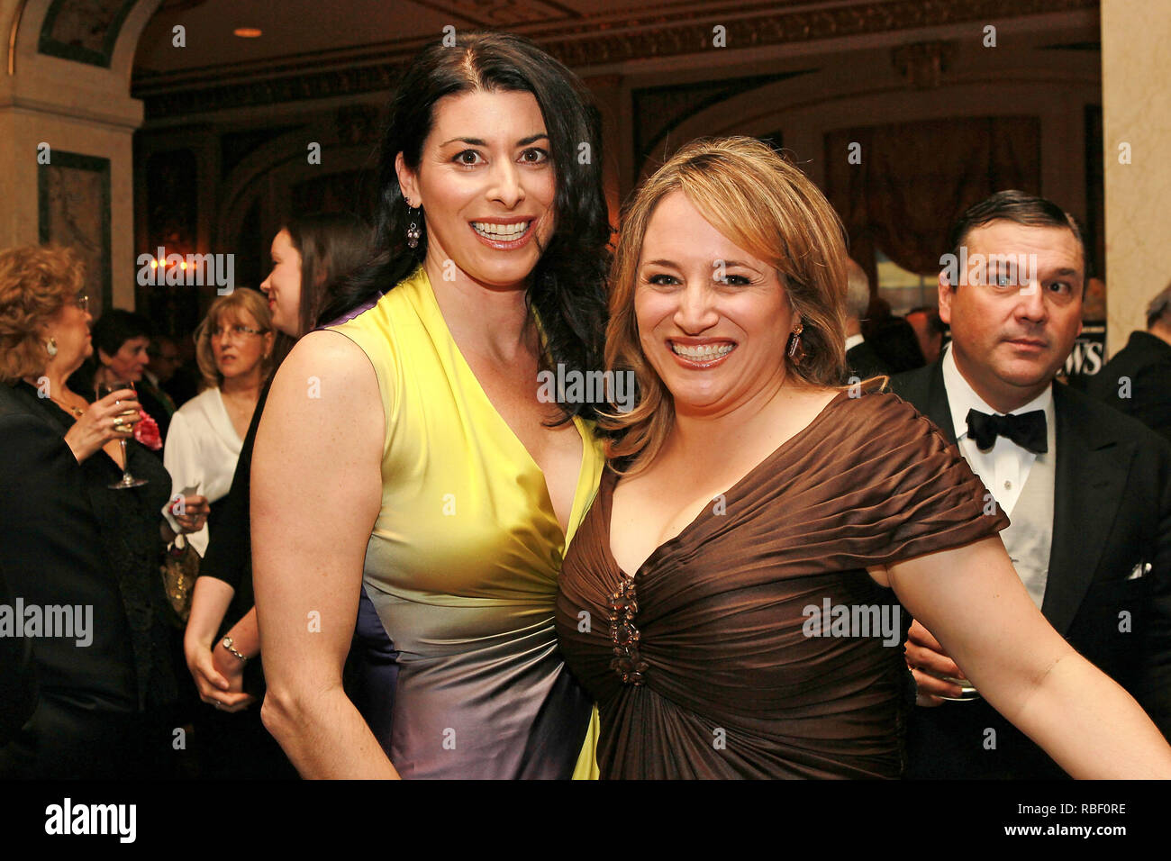 NEW YORK, NY - APRIL 17: Patricia Racette (R) and Beth Clayton (L ...
