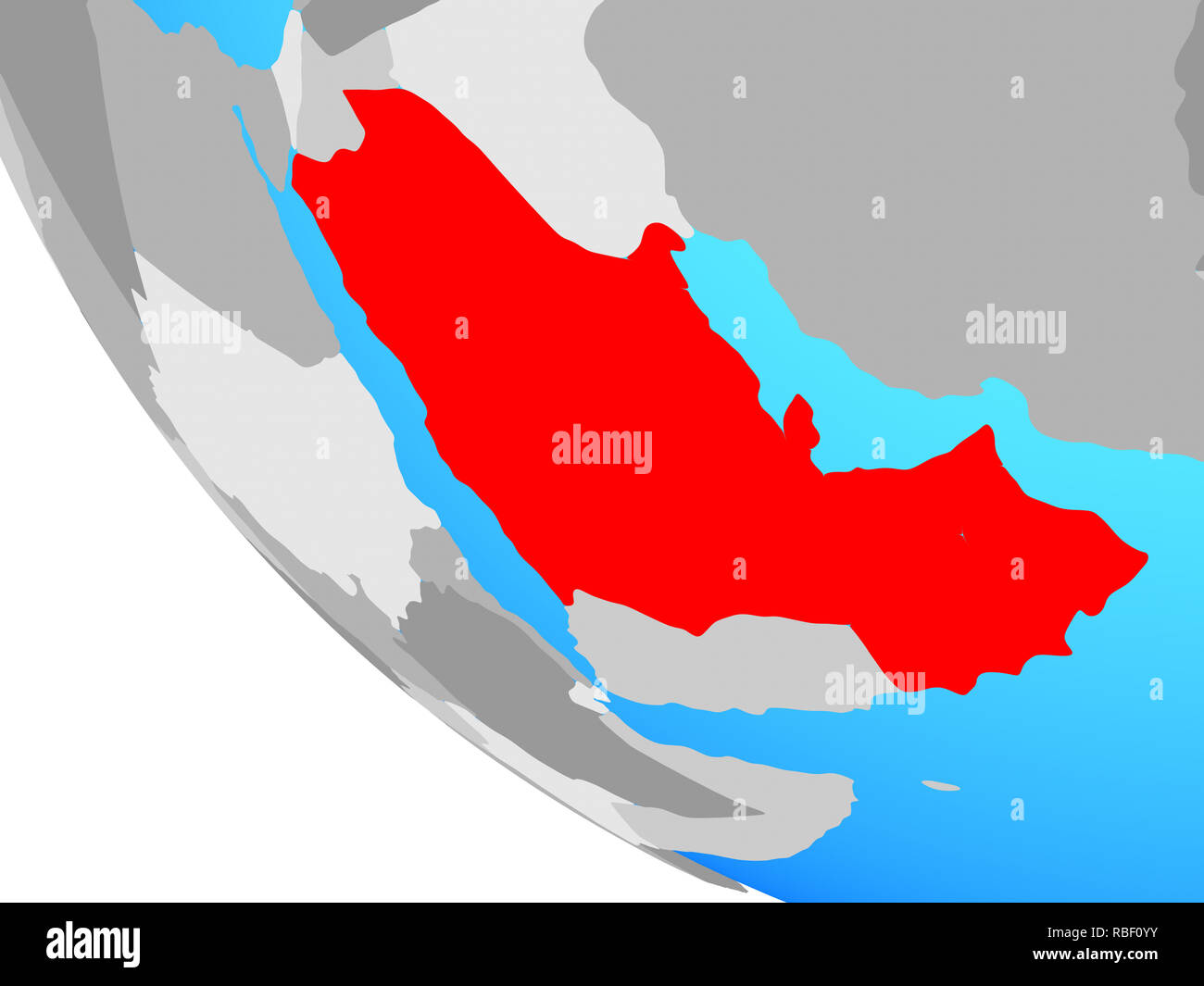 Map of gulf cooperation council hi-res stock photography and images - Alamy