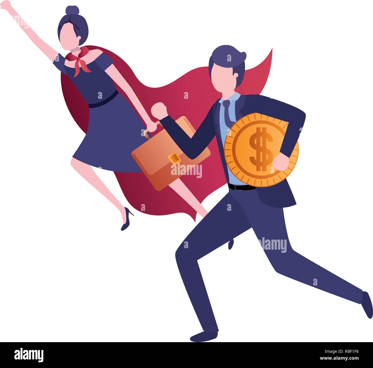 Business super hero dollar sign Stock Vector Images - Alamy