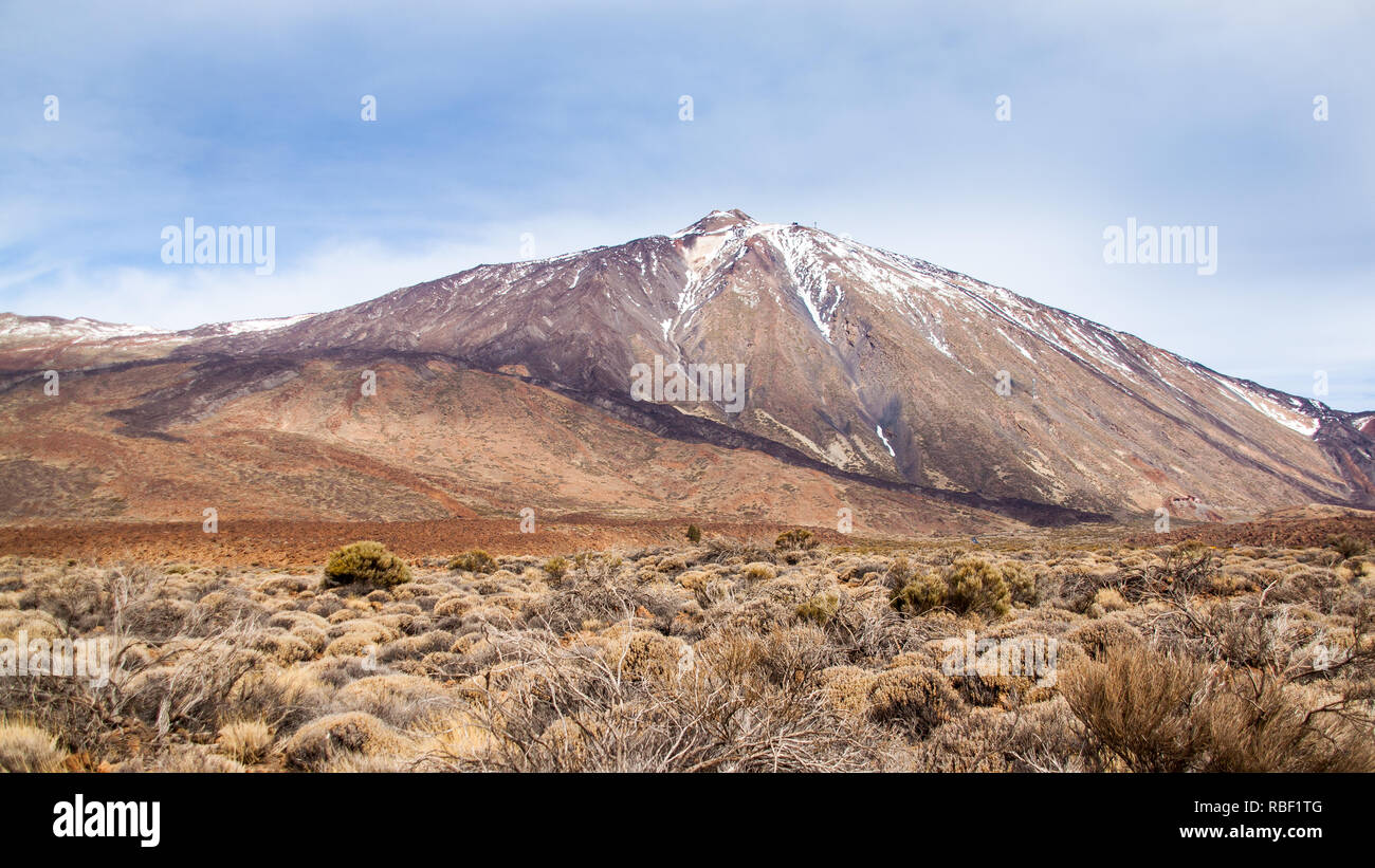A nice photo of beautiful volcanic landscape of Teide National Park ...