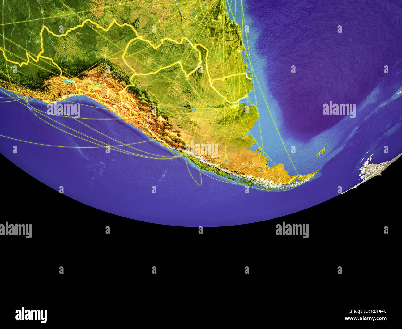 Map the southern cone hi-res stock photography and images - Alamy