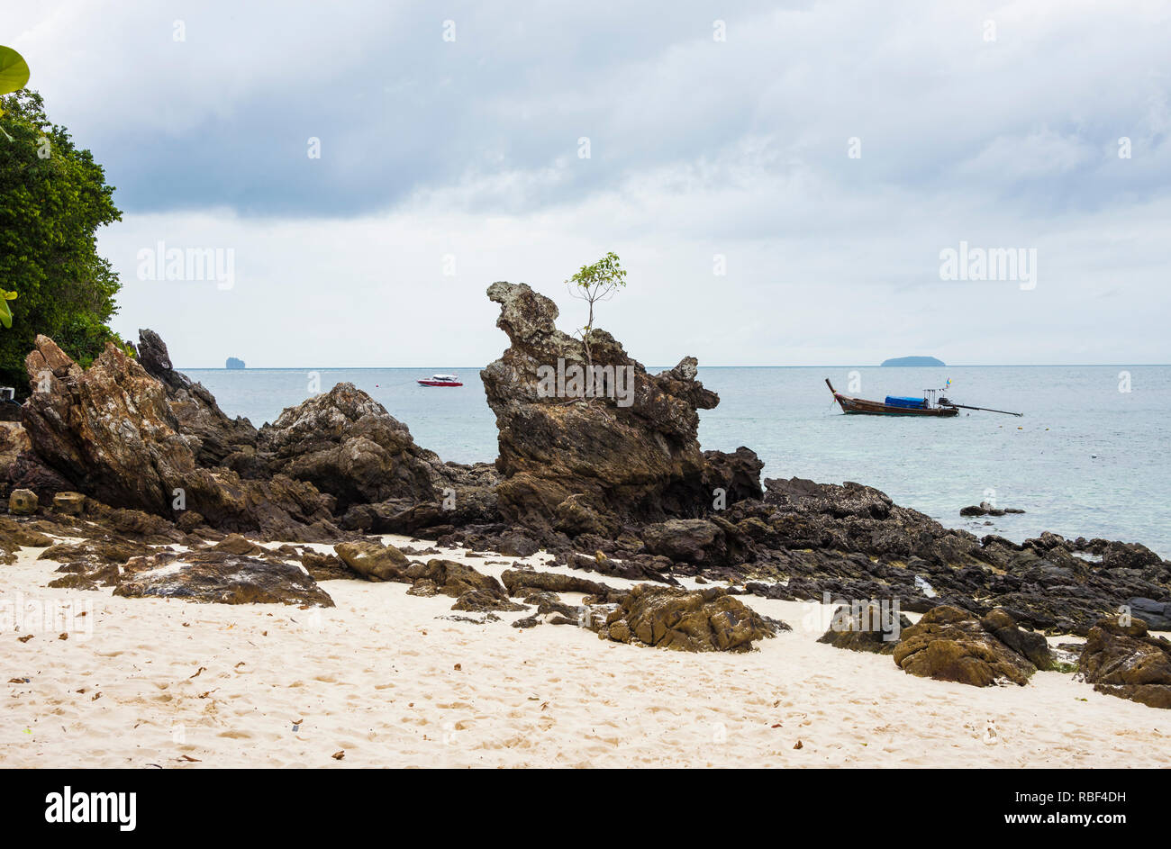 The coast of Kai Nok island in Thailand. Day 17 December 2019 Stock ...