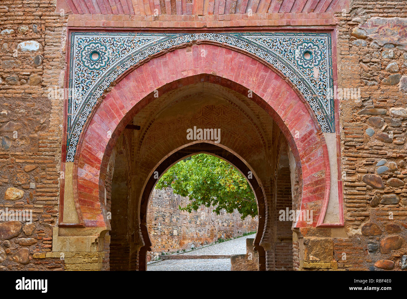 Alhambra arch Puerta del vino in Granada of Spain Wine muslim Door ...