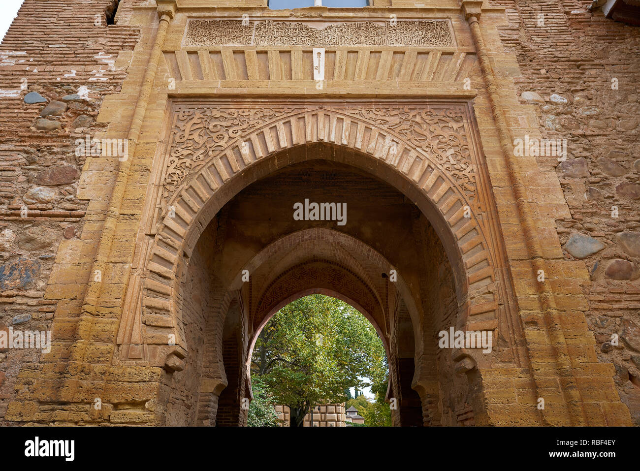 Alhambra arch Puerta del vino in Granada of Spain Wine muslim Door ...