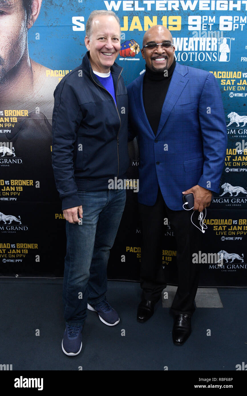 Los Angeles, Ca, USA. 9th Jan, 2019. Jim Gray and Leonard Ellerbe at ...