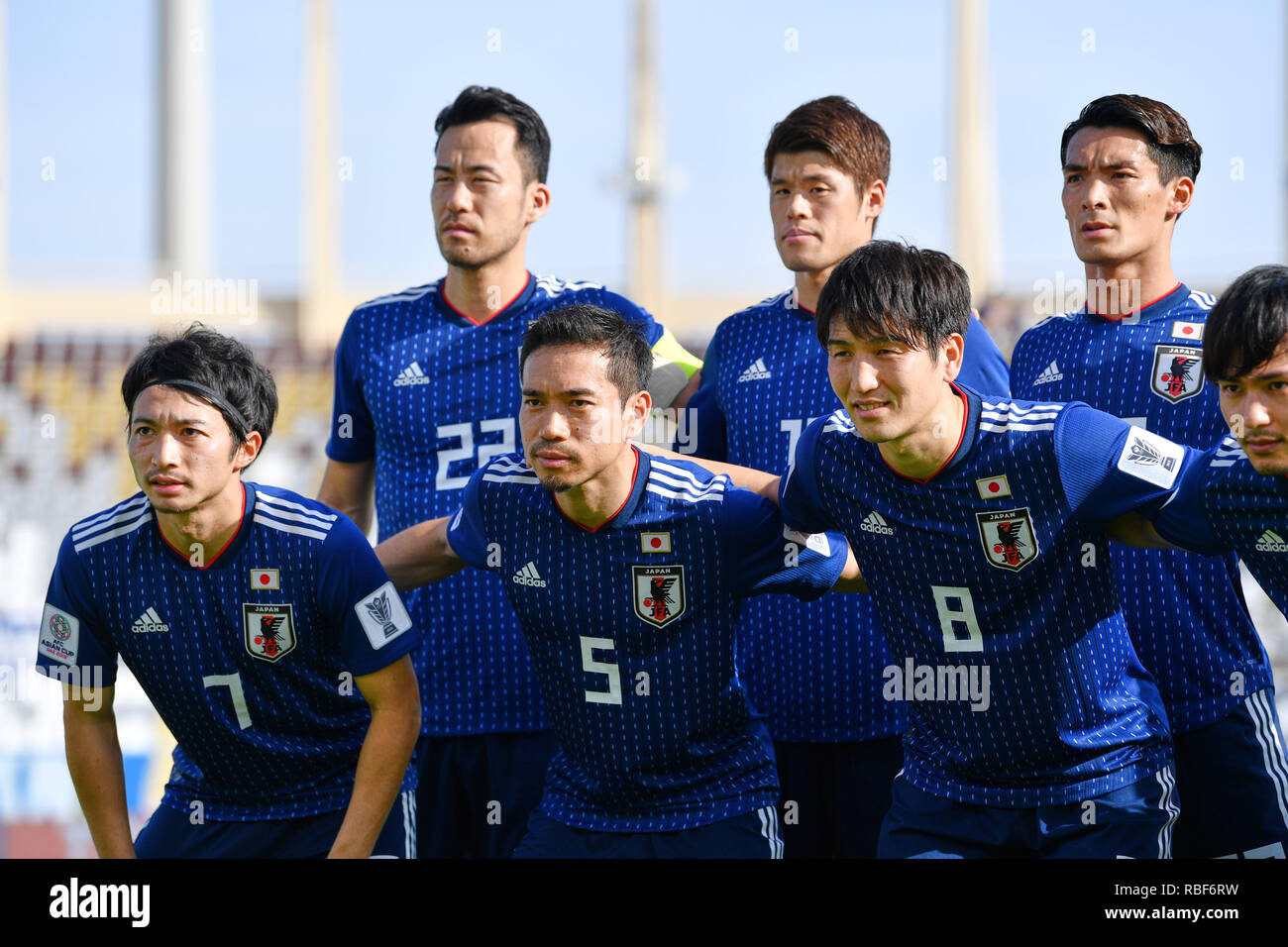 Japan team group line-up (JPN), (Top L-R) Maya Yoshida, Hiroki Sakai ...