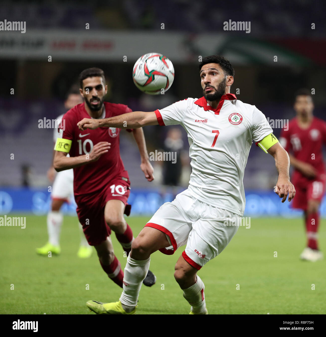 Al Ain, United Arab Emirates (UAE). 9th Jan, 2019. Hassan Maatouk (R ...