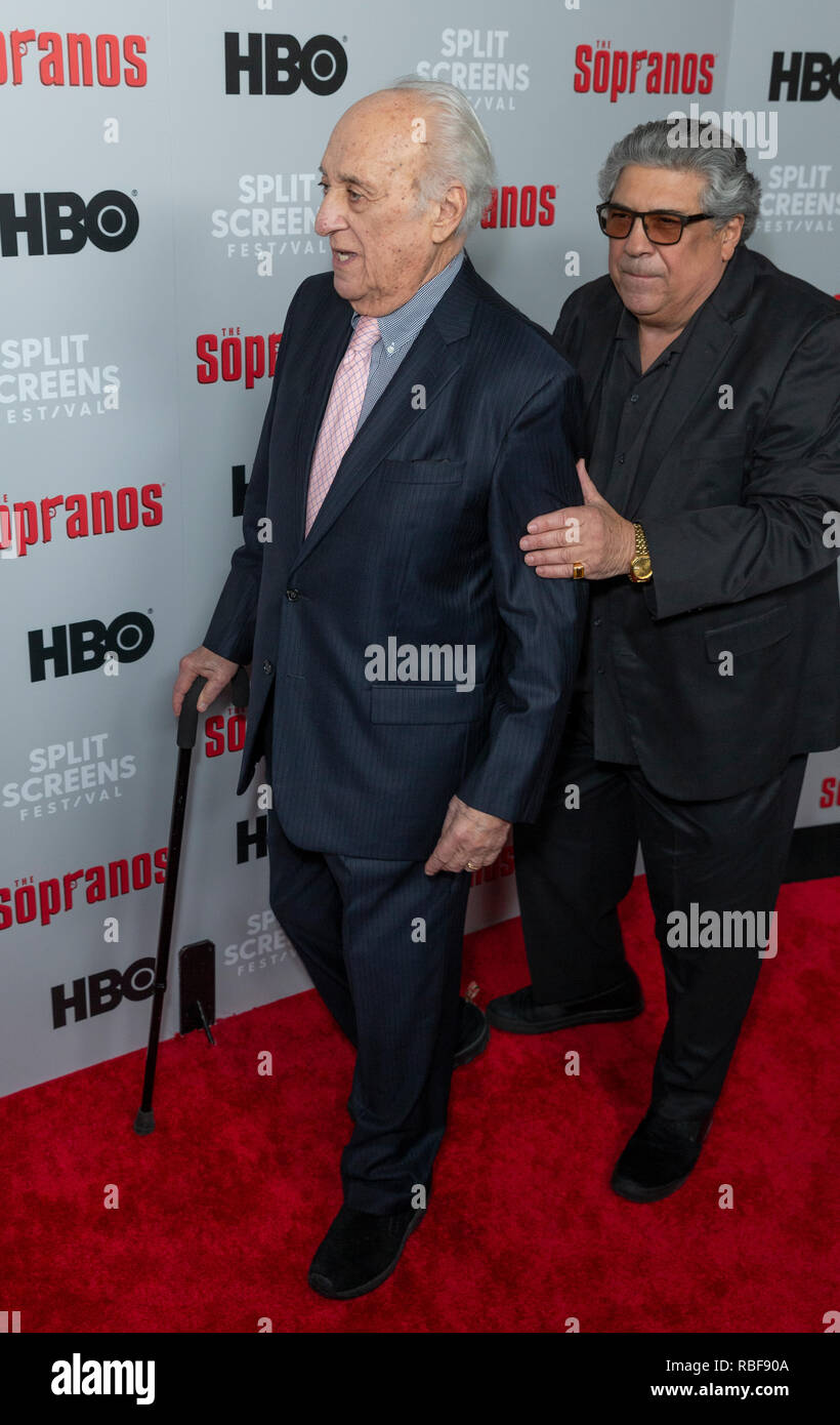 New York, NY - January 9, 2019: Jerry Adler and Vincent Pastore attend The Sopranos 20th ...