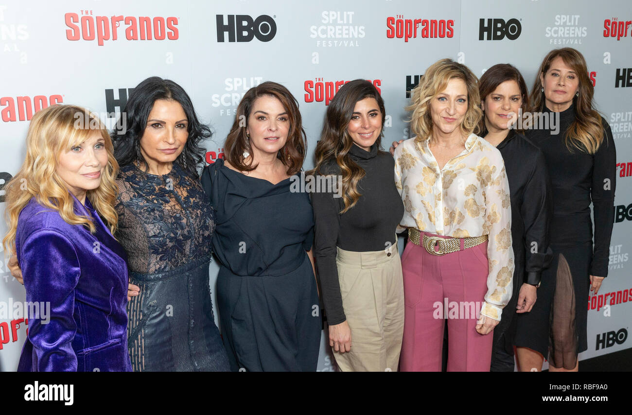 New York, NY - January 9, 2019: Actresses attend The Sopranos 20th Anniversary screening and ...