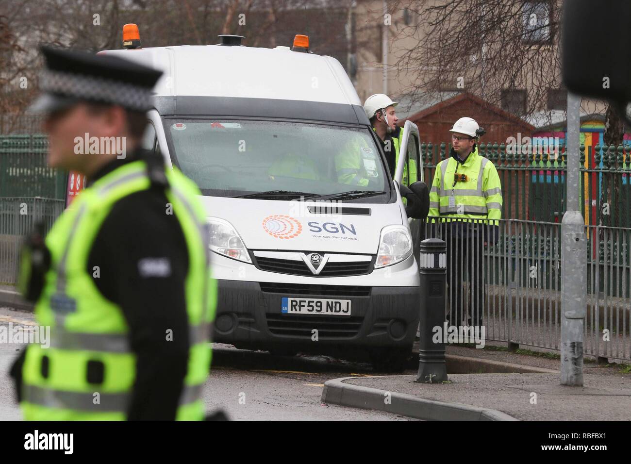 Inverness, Scotland, UK. 10 January 2019: Merkinch Primary School in ...