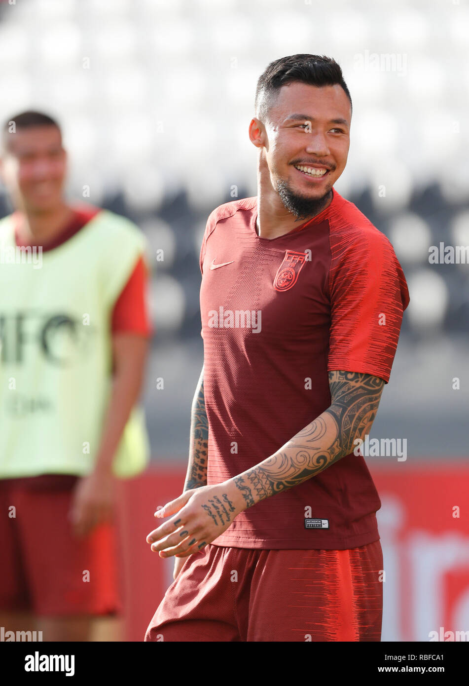 Abu Dhabi, U.A.E. 10th Jan, 2019. Zhang Linpeng of China's national ...