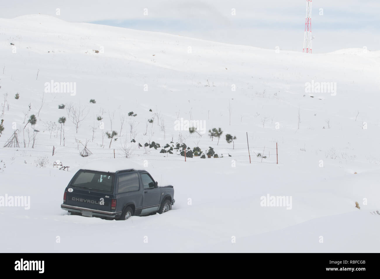 Beirut, Lebanon. 10th Jan, 2019. The Mountain areas and villages east ...