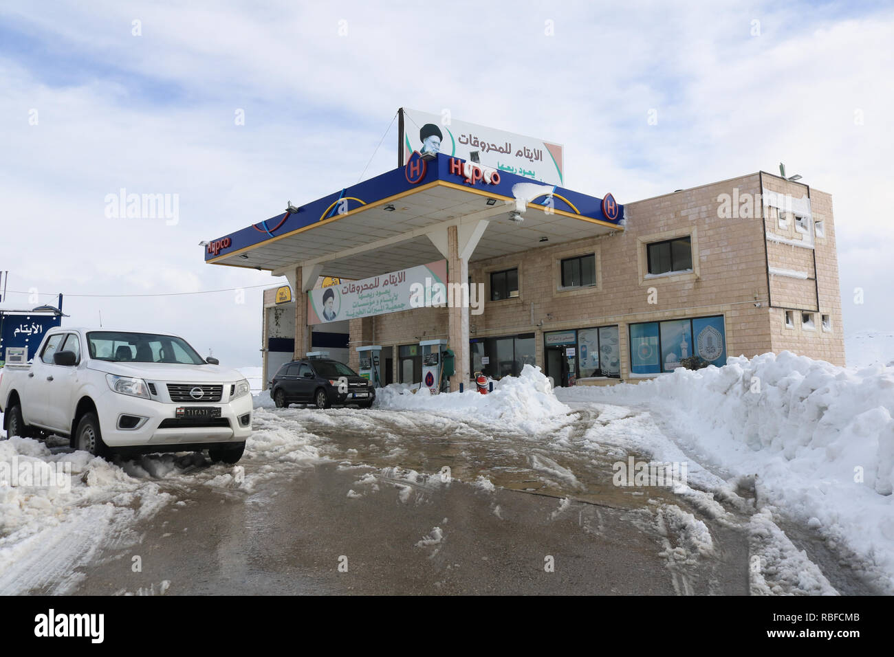 Beirut, Lebanon. 10th Jan, 2019. The Mountain areas and villages east ...