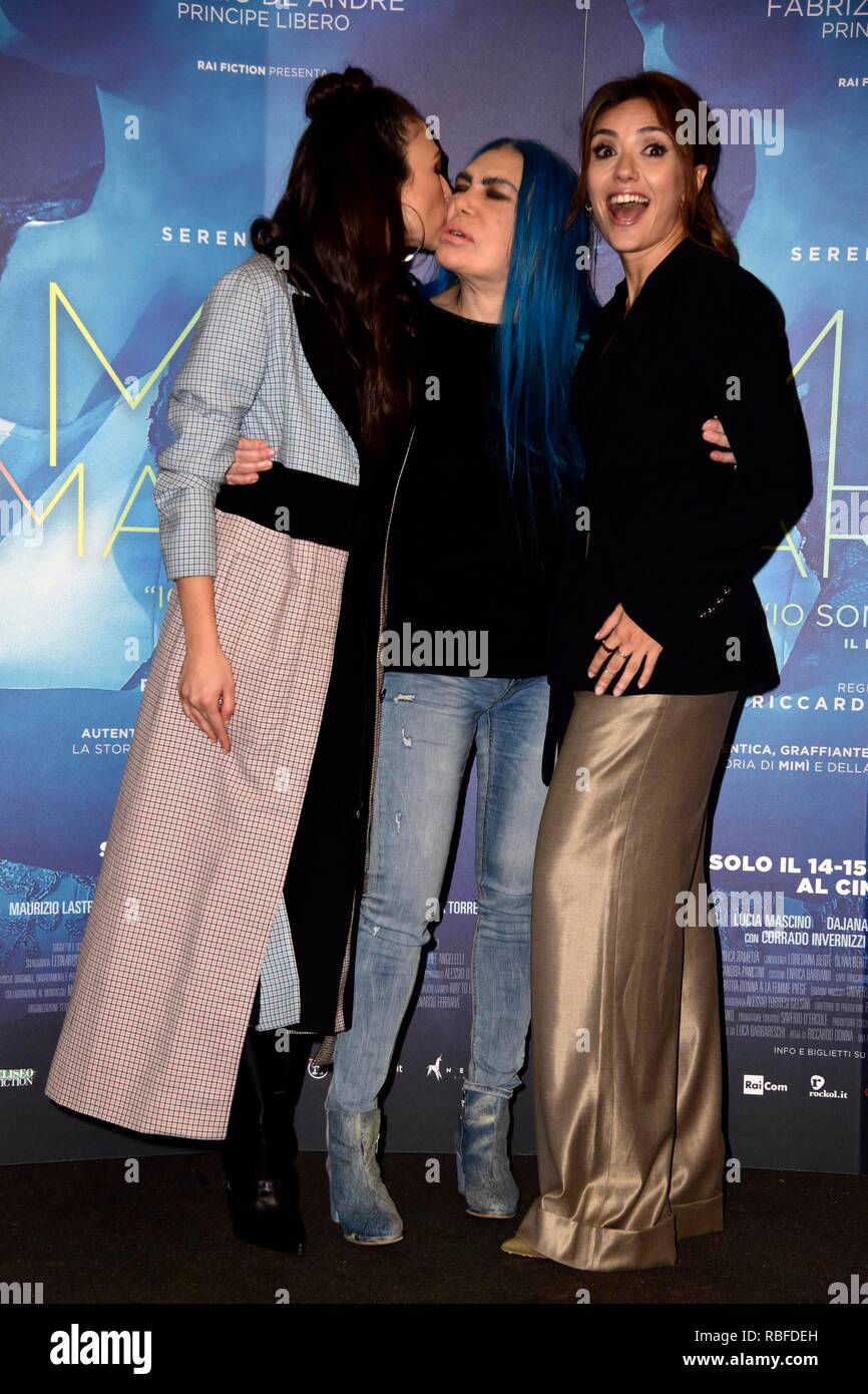 Presentation of Rai Uno fiction "Io sono Mia" In the picture: Loredana ...