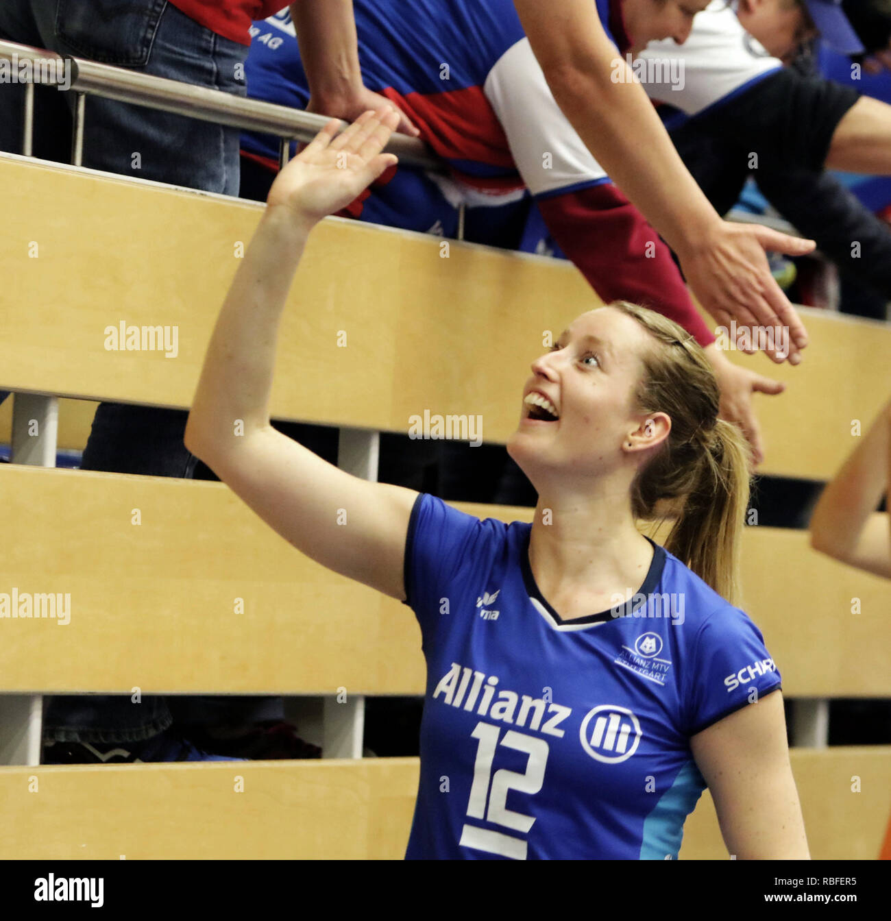 Vilsbiburg, Germany. 9th Jan, 2019. Deborah van DAELEN (Stuttgart/NED ...