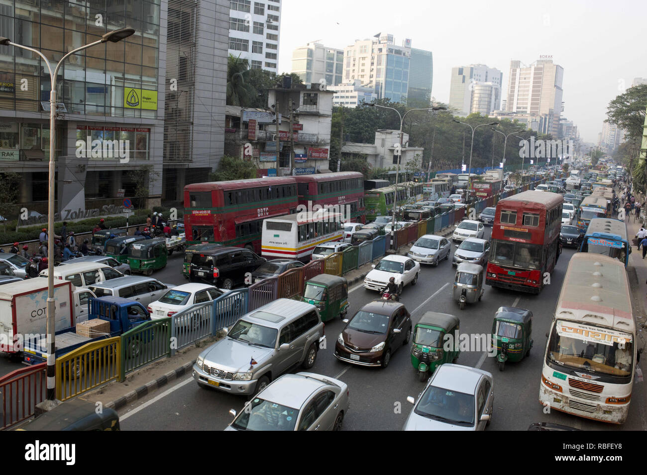 Dhaka, Bangladesh. 10th Jan, 2019. JANUARY 10 : Traffic seen at an ...