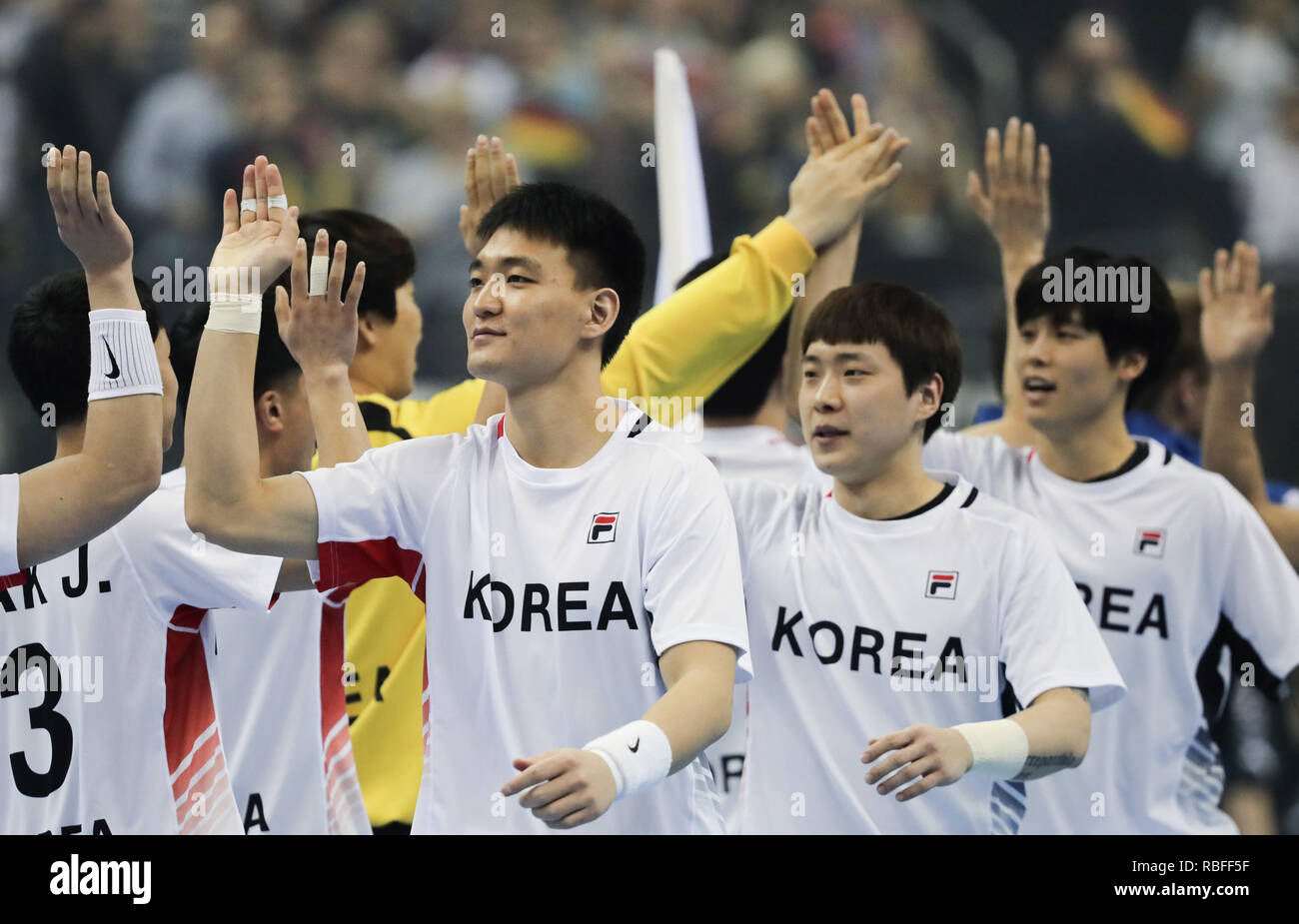 10 January 2019, Berlin: Handball: WM, Korea - Germany, preliminary ...