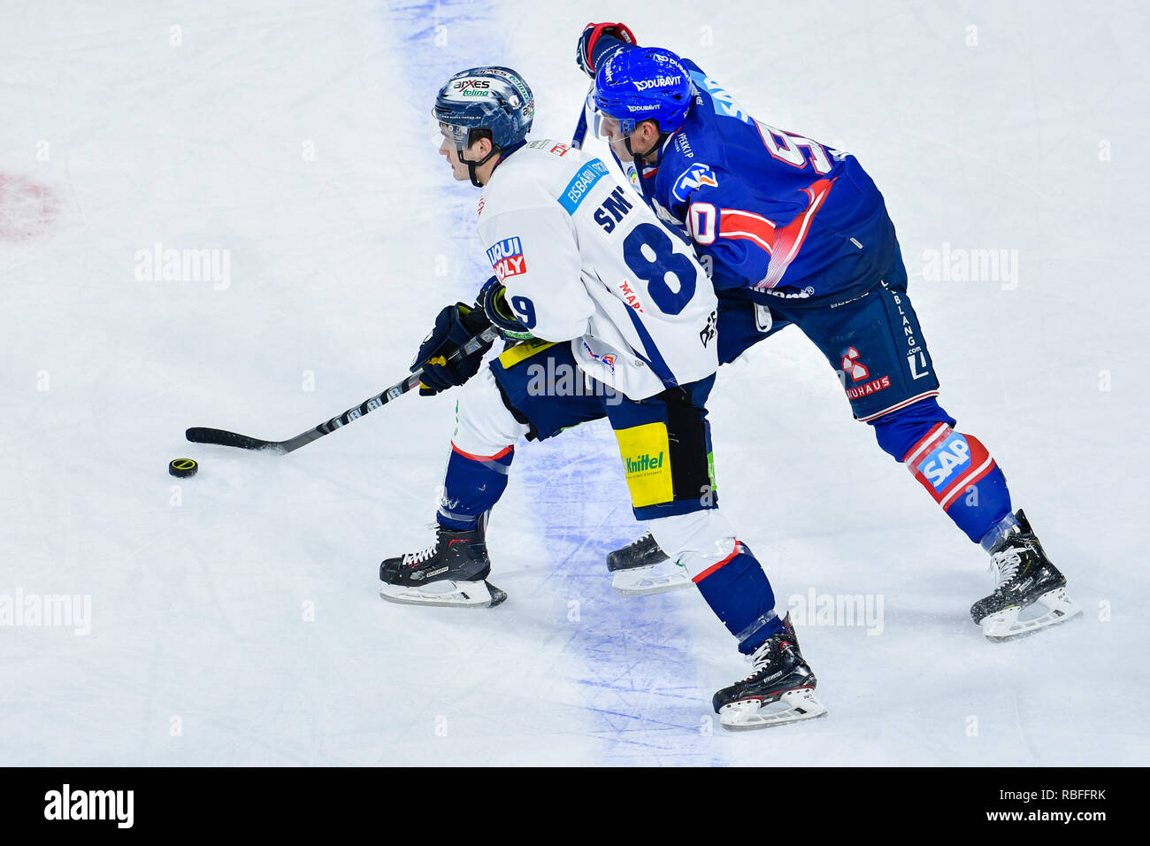 Mannheim, Germany. 10th Jan, 2019. Ice hockey: DEL, Adler Mannheim ...