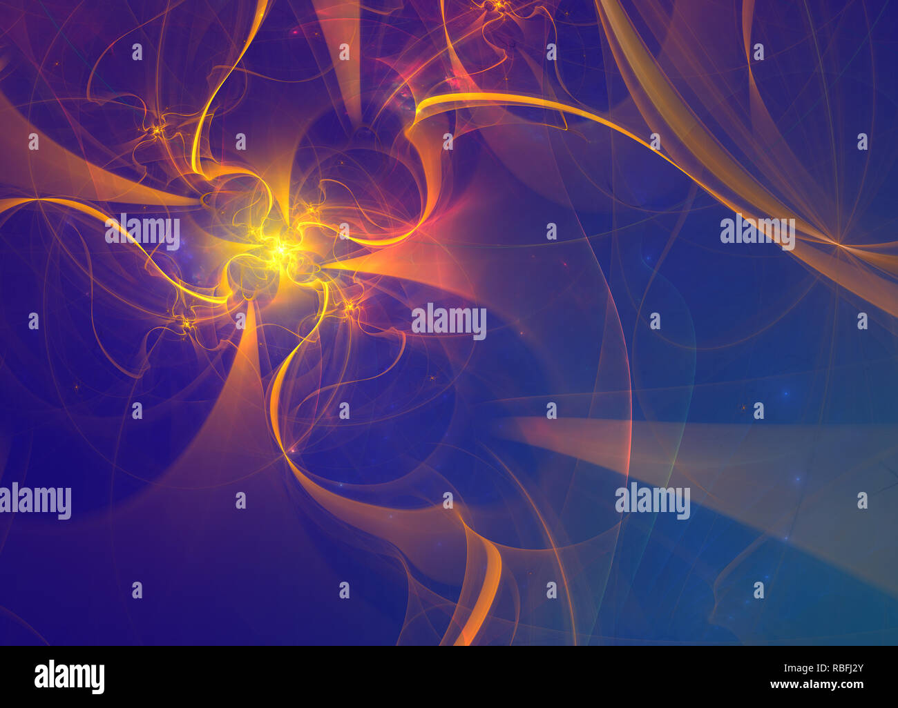 glowing red curved lines over dark Abstract Background space universe ...