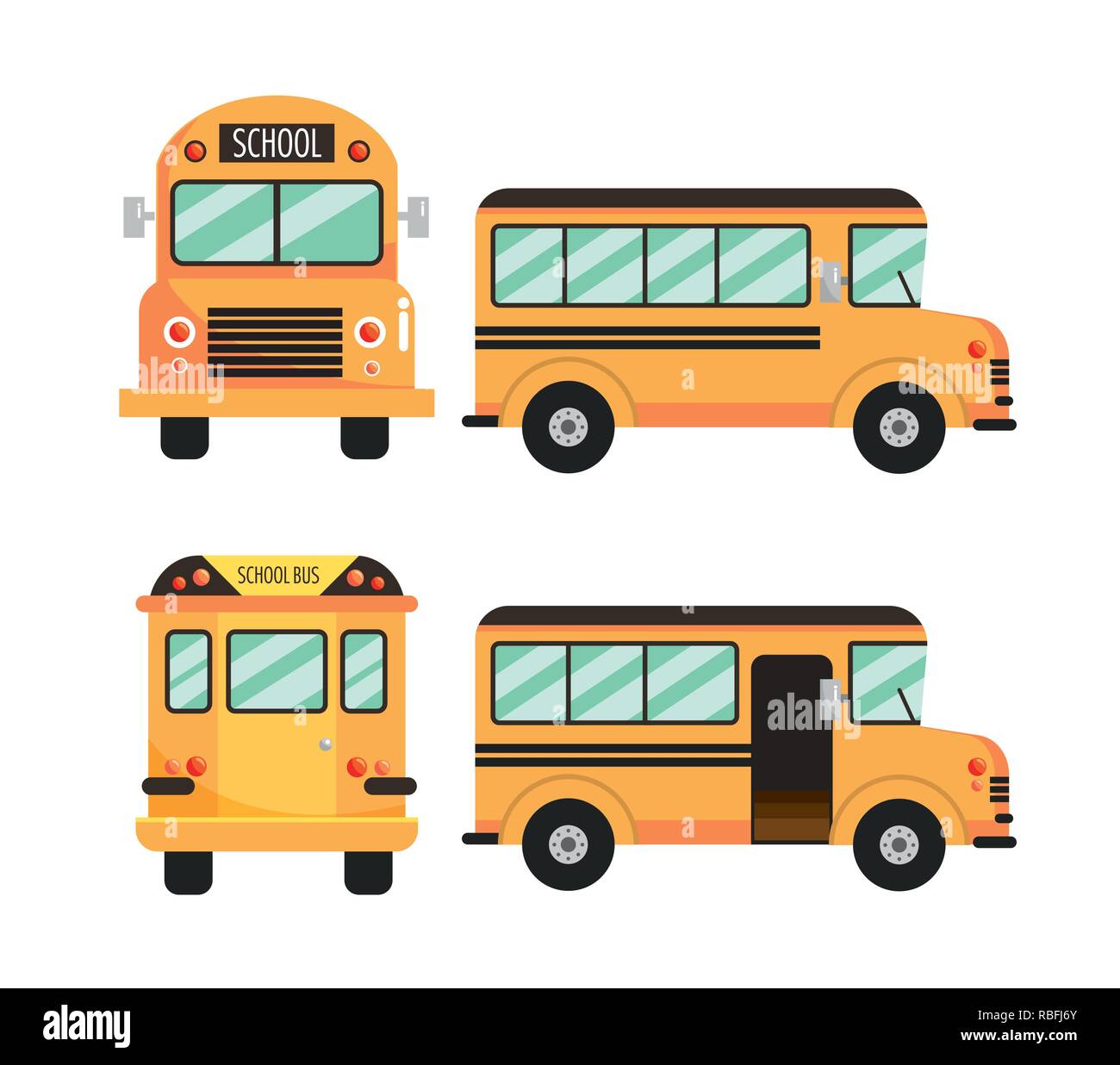 set school bus education vehicle Stock Vector Image & Art - Alamy