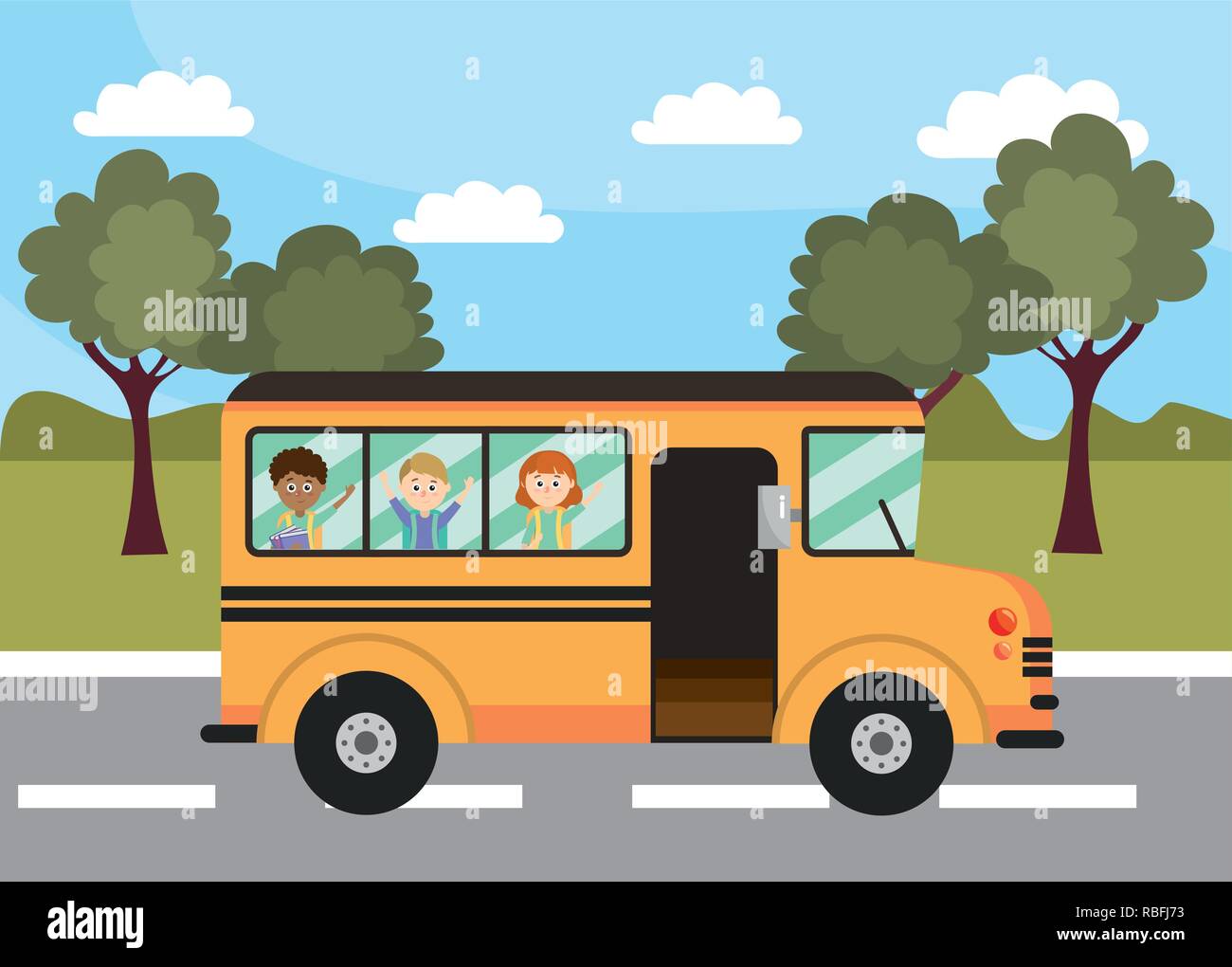 Schoolbus america Stock Vector Images - Alamy