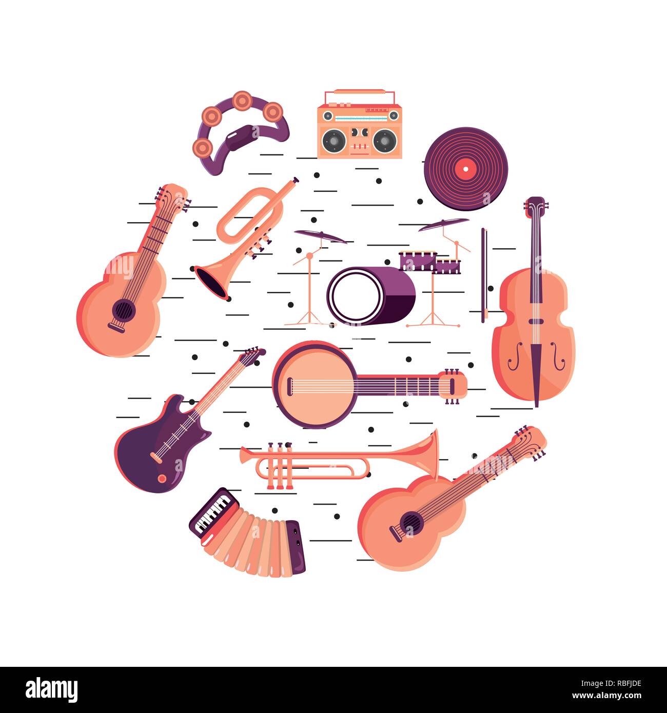 fun instruments to music festival event Stock Vector Image & Art - Alamy