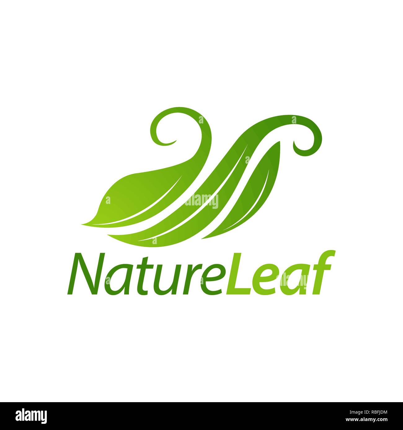 Garden leaf logo design Cut Out Stock Images & Pictures - Alamy
