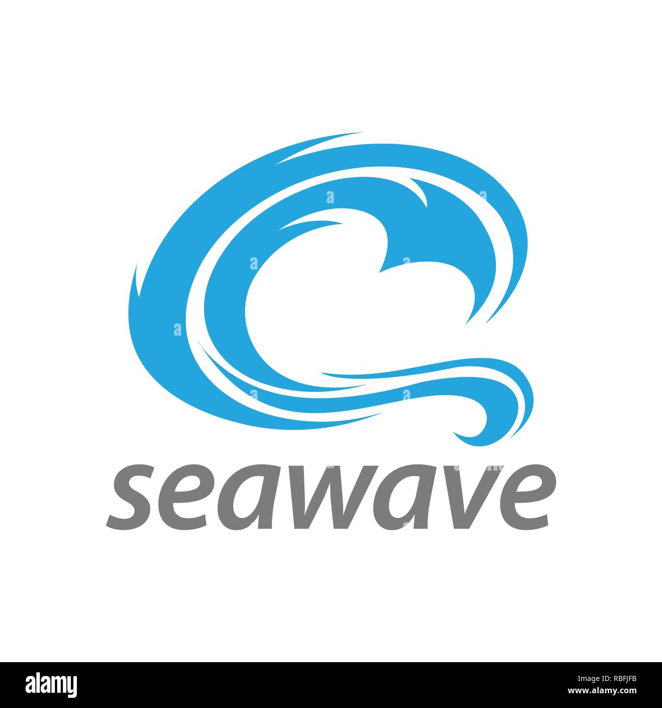 Wave ocean blue Stock Vector Images - Alamy