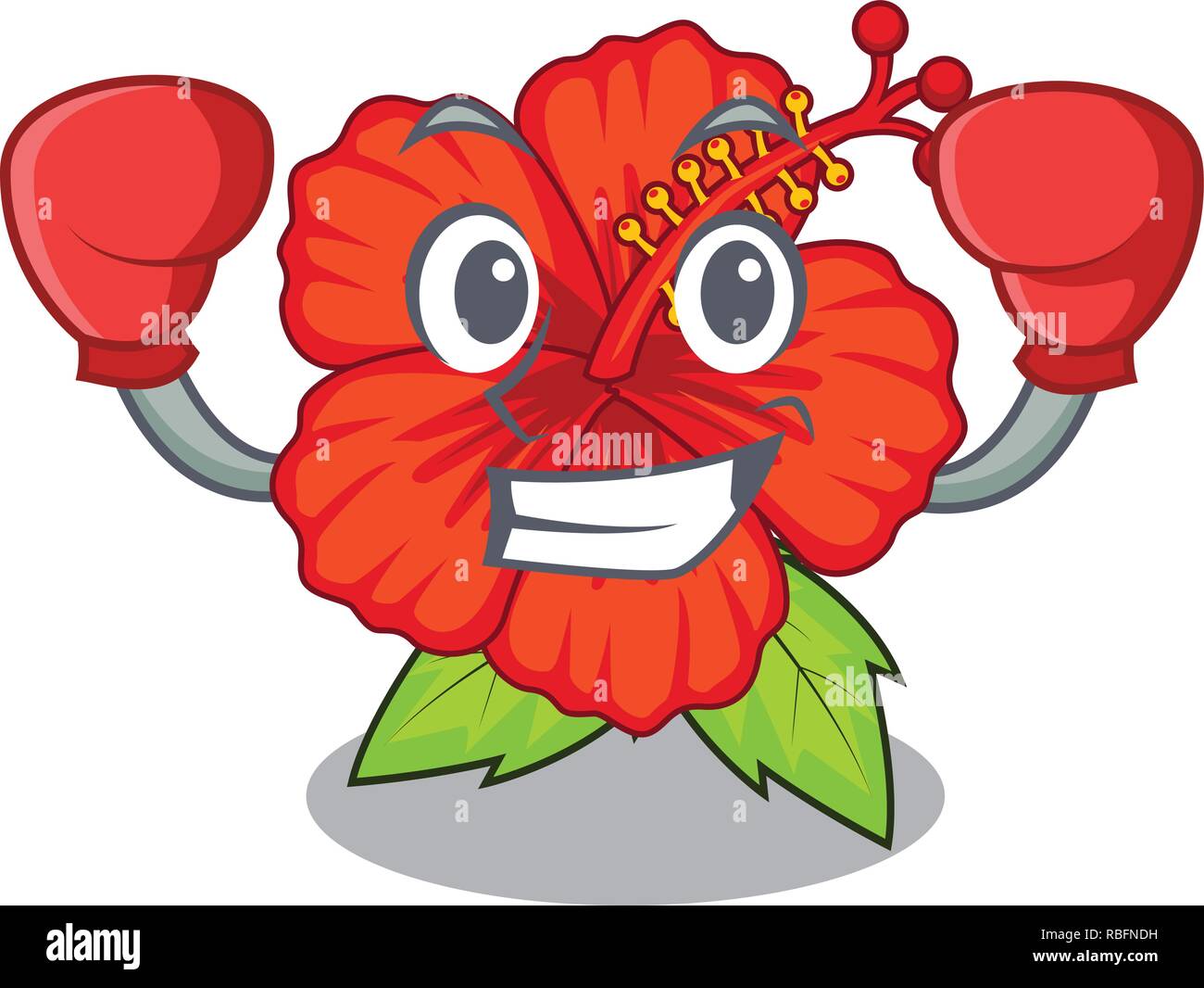 Boxing ambilcus flower in form cute cartoon Stock Vector Image & Art ...