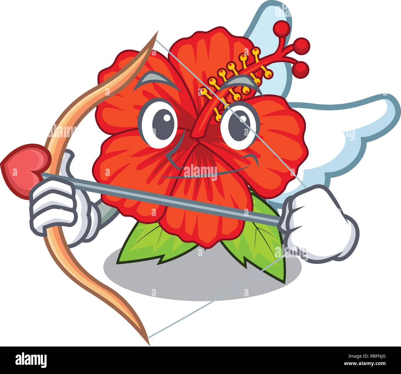 Cupid ambilcus flower in form cute cartoon Stock Vector Image & Art - Alamy