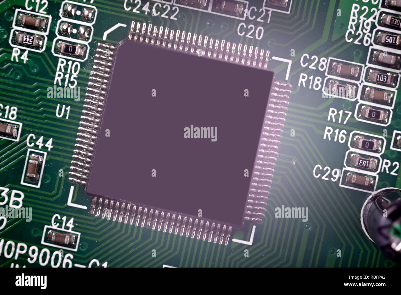 Microchip processor mother board hi-res stock photography and images ...