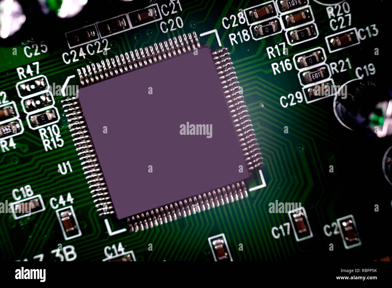 Microchip processor mother board hi-res stock photography and images ...