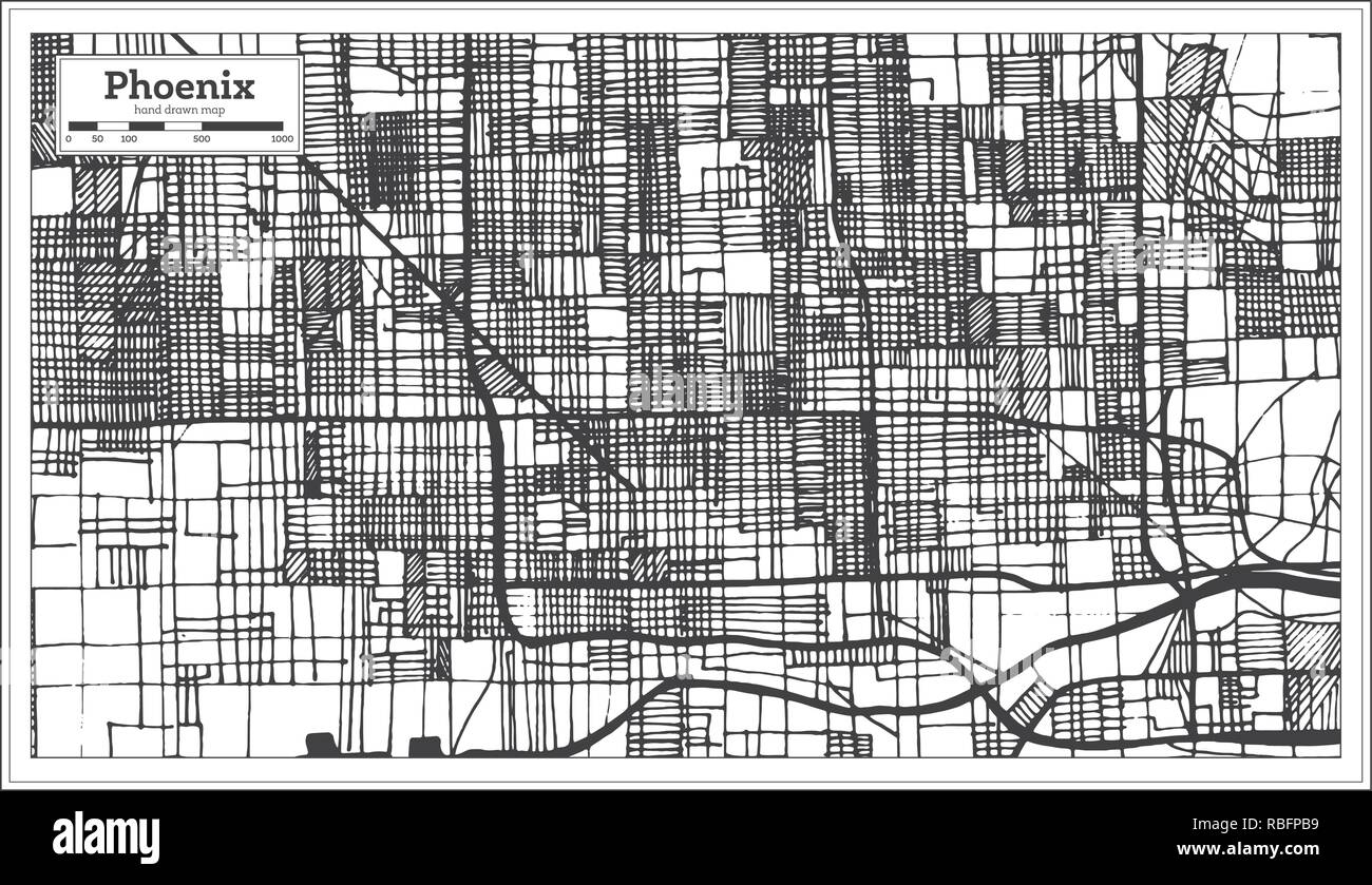 Vintage phoenix map Stock Vector Images - Alamy