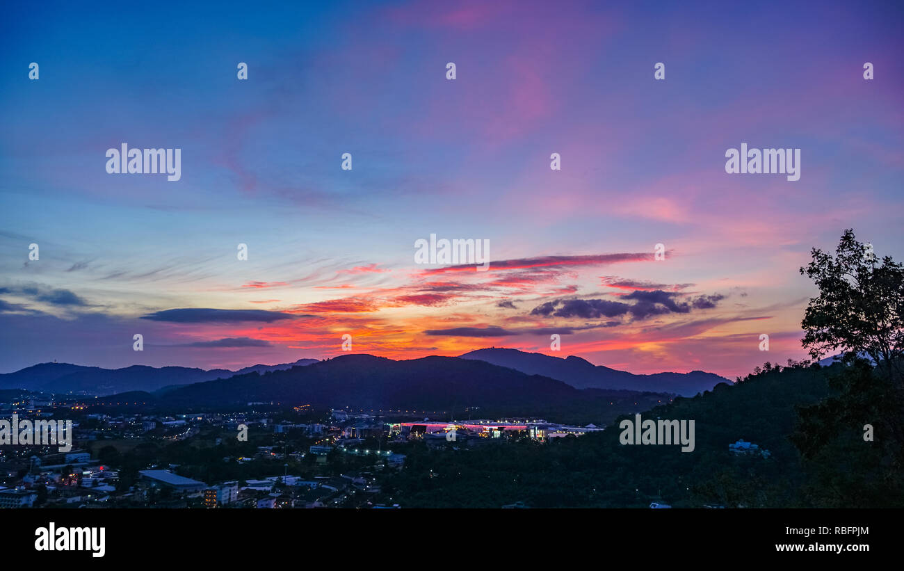 Khao Rang viewpoint tower landmark in Phuket town it is on Tung Ka hill ...