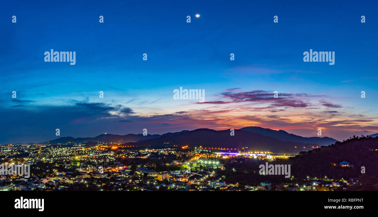 Khao Rang viewpoint tower landmark in Phuket town it is on Tung Ka hill ...