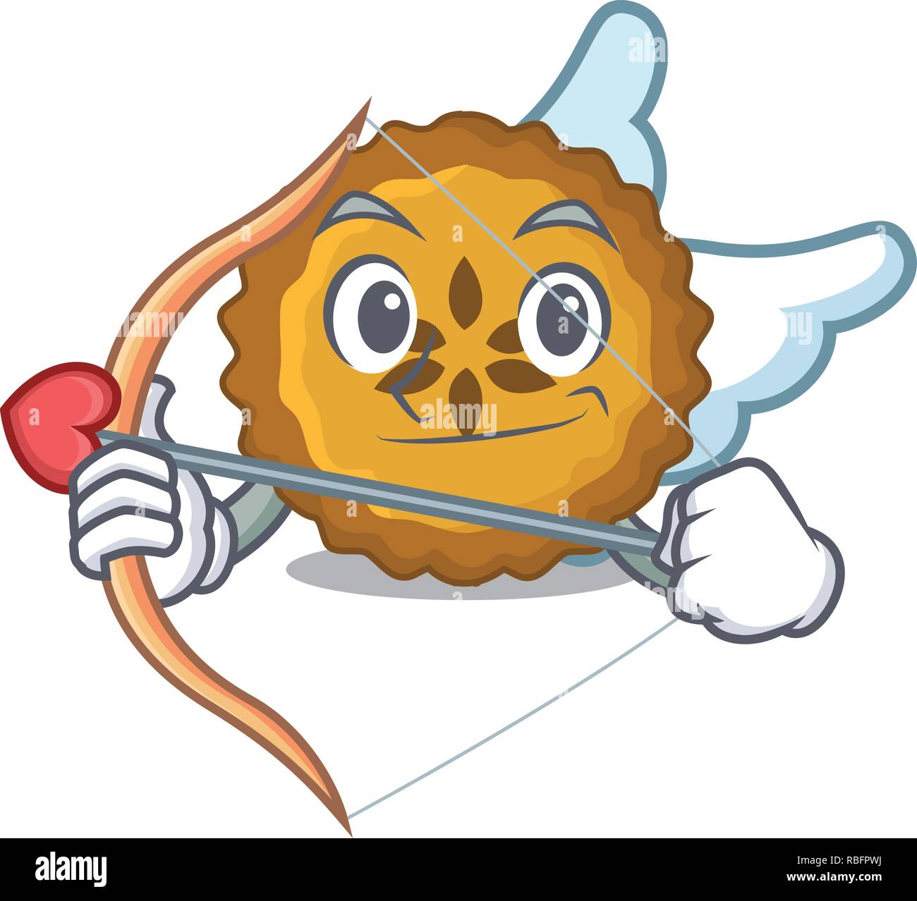 Cupid apple pie bread on cartoon Plate Stock Vector Image & Art - Alamy