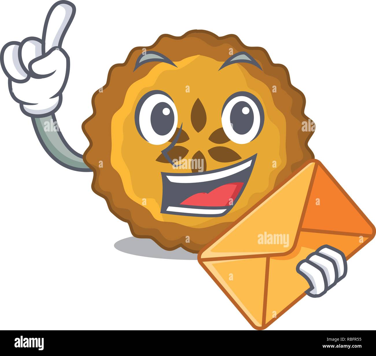 With envelope apple pie on a cartoon table Stock Vector Image & Art - Alamy