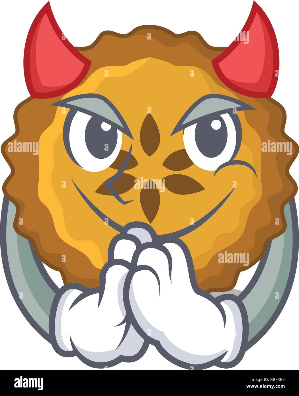 Devil apple pie on the character board Stock Vector Image & Art - Alamy
