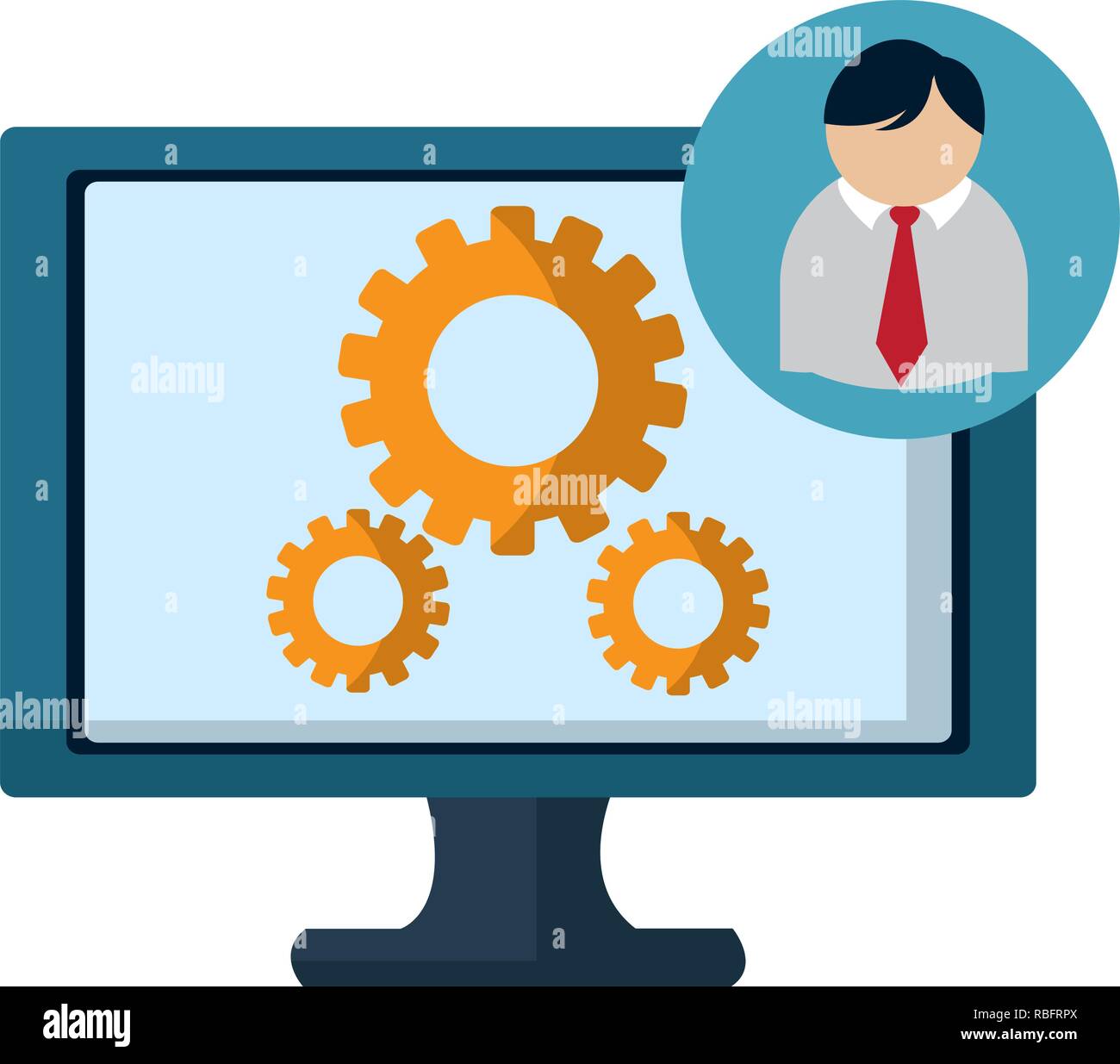 technology computing support cartoon Stock Vector Image & Art - Alamy