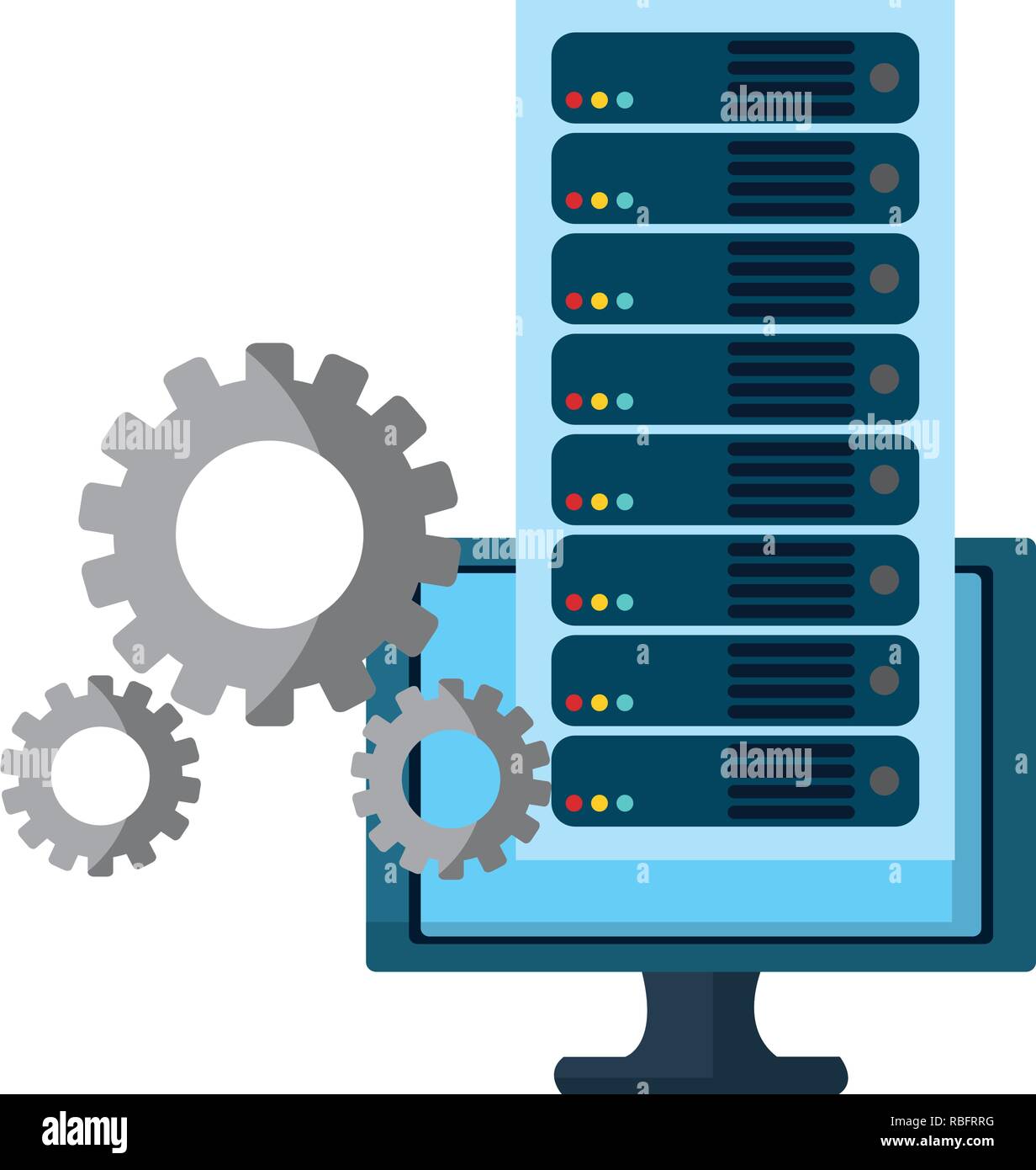 technology computing support cartoon Stock Vector Image & Art - Alamy