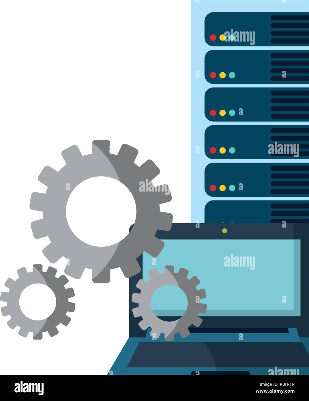 technology computing support cartoon Stock Vector Image & Art - Alamy