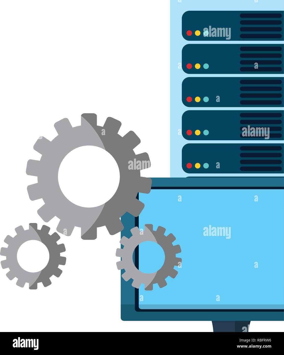 technology computing support cartoon Stock Vector Image & Art - Alamy