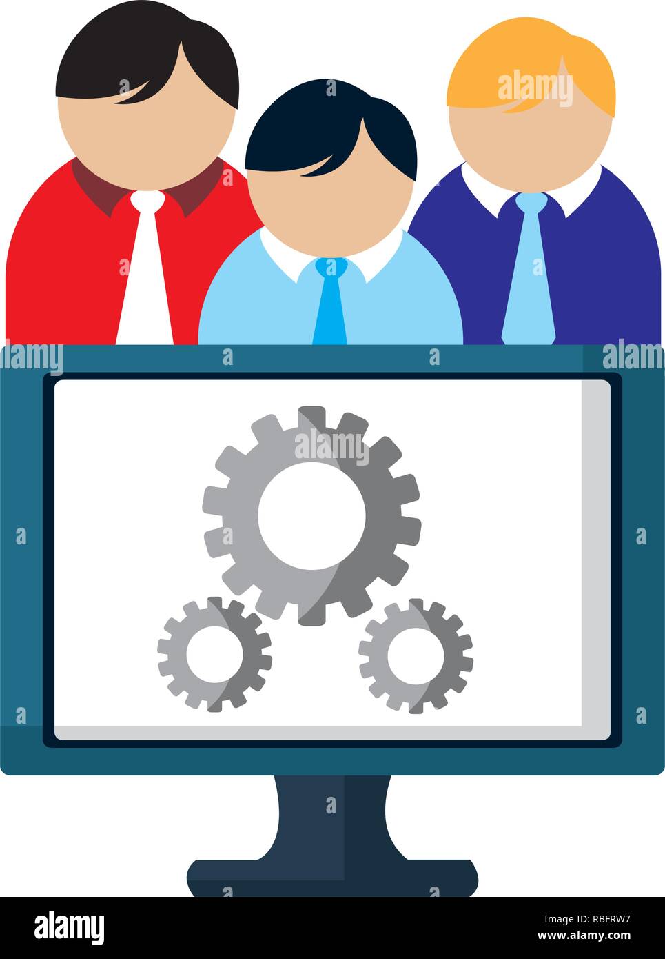 technology computing support cartoon Stock Vector Image & Art - Alamy